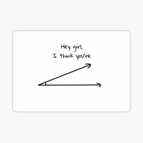 "Acute Angle Math Joke STEM" Sticker for Sale by sara-and-connor ...