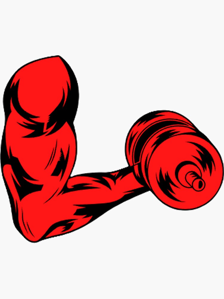 "biceps" Sticker for Sale by mrstones | Redbubble