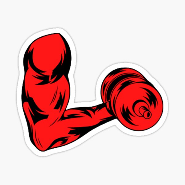 "biceps" Sticker for Sale by mrstones | Redbubble