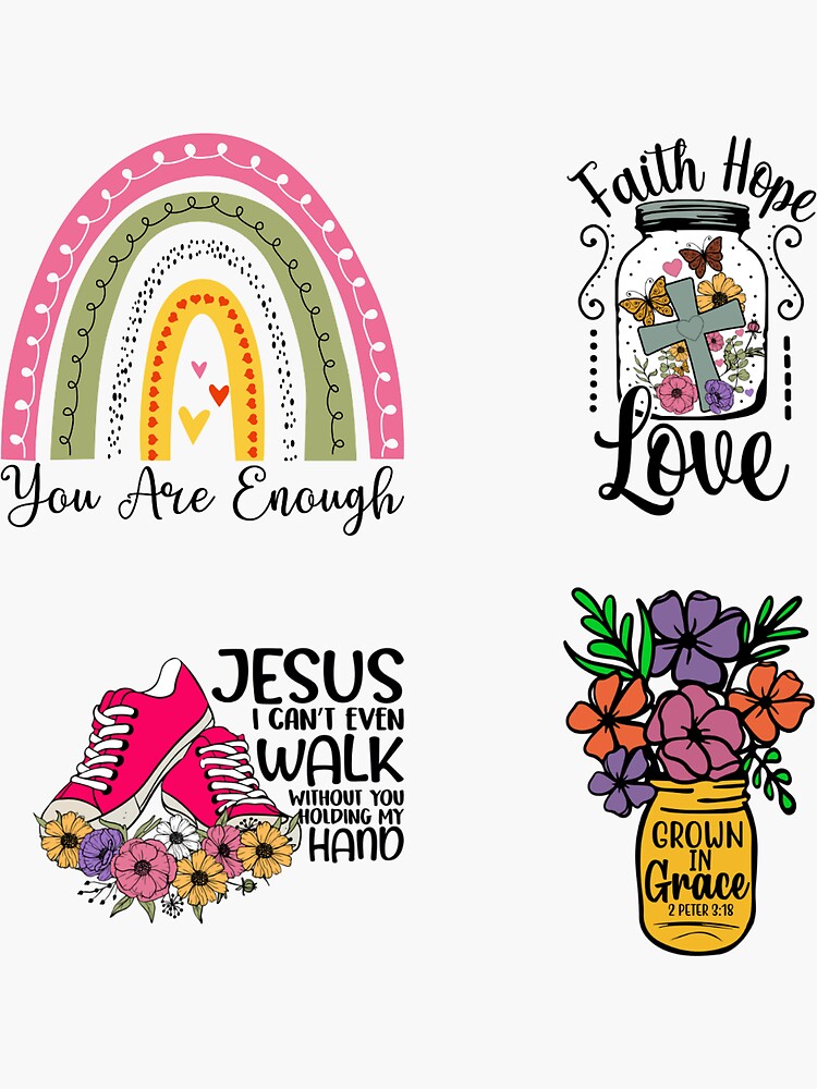 "Jesus stickers - Bible themed design" Sticker for Sale by ...