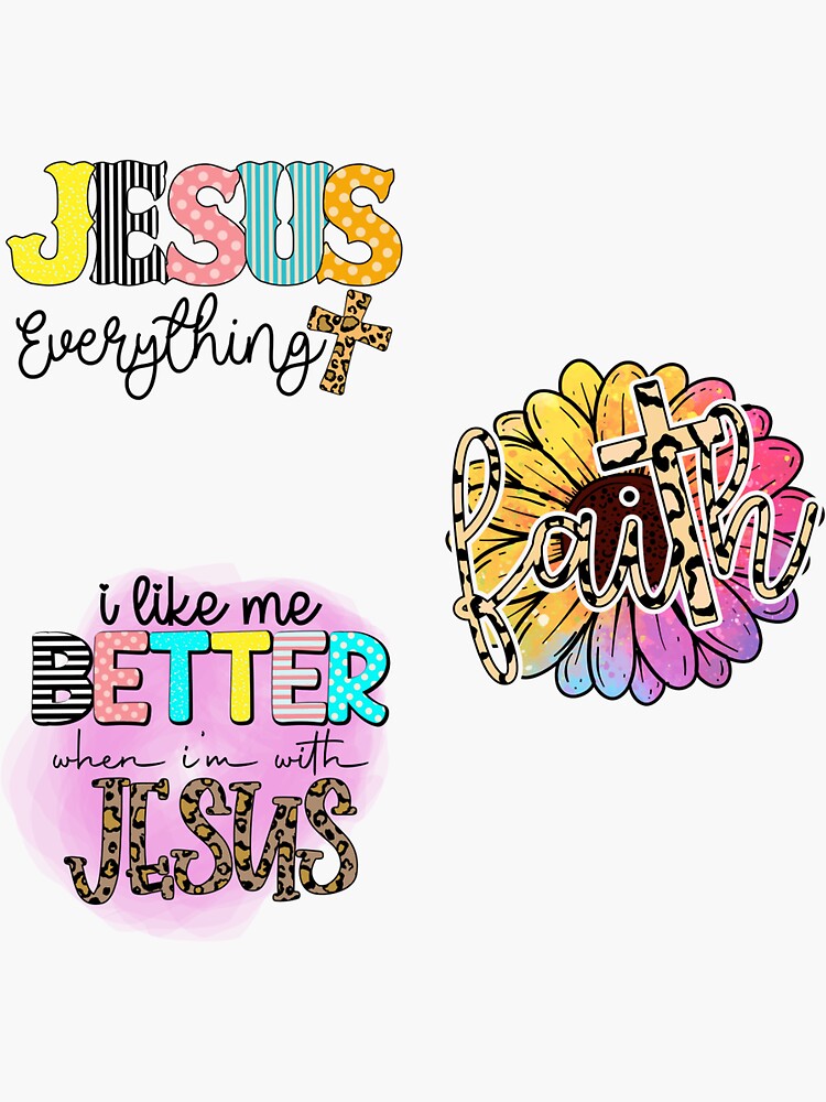 "Jesus stickers - Bible themed design" Sticker for Sale by ...