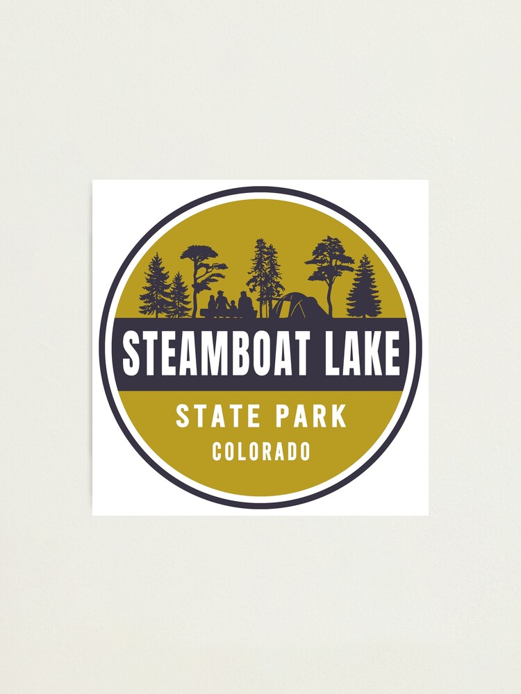 "Steamboat Lake State Park CO Family Logo" Photographic Print for Sale ...