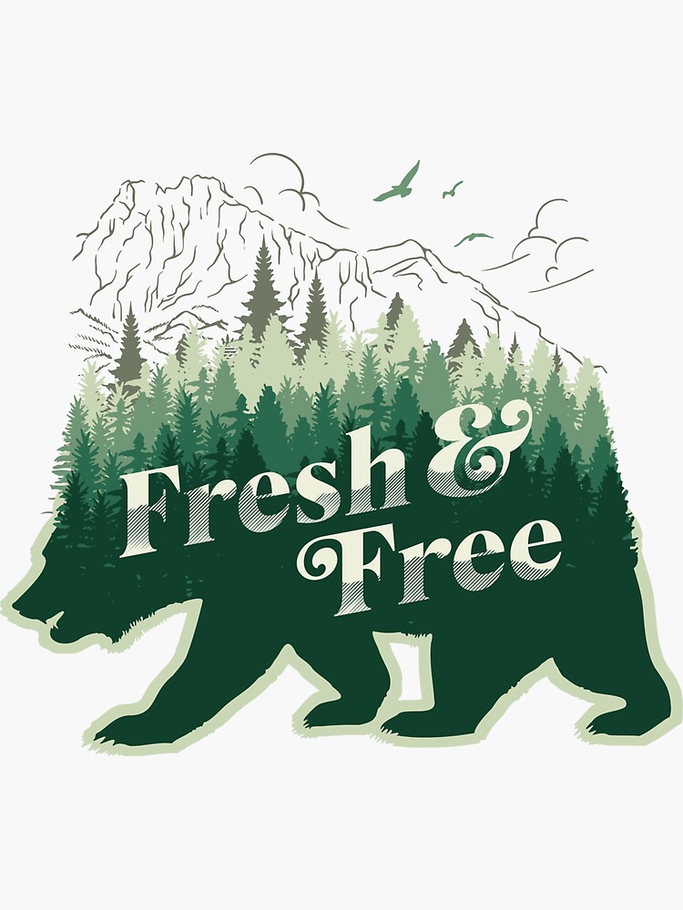 "Fresh And Free To Explore" Sticker for Sale by Zebodii | Redbubble