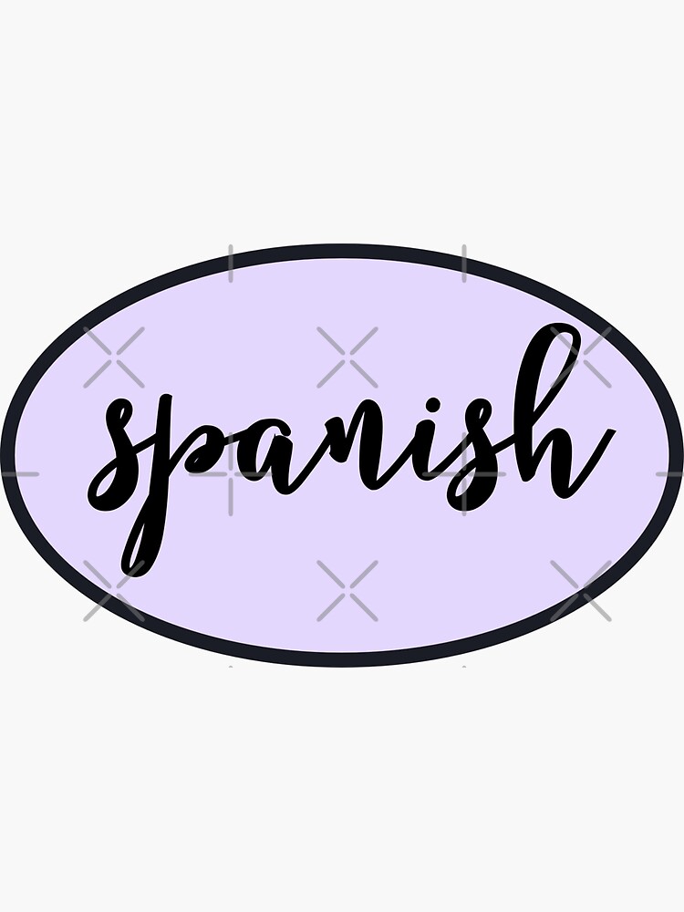 "Spanish Subject Label For Notebook" Sticker for Sale by ArtBySymone ...