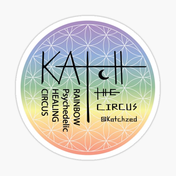 "katch the circus rainbow psychedelic healing" Sticker for Sale by ...