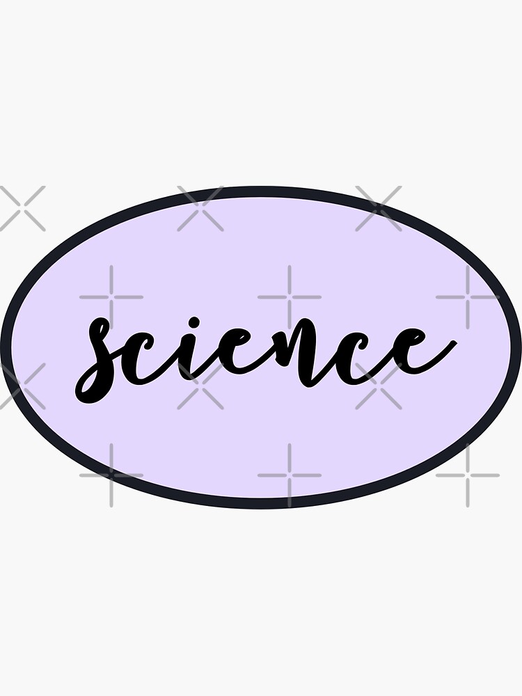 "Science Subject Label For Notebook" Sticker for Sale by ArtBySymone ...