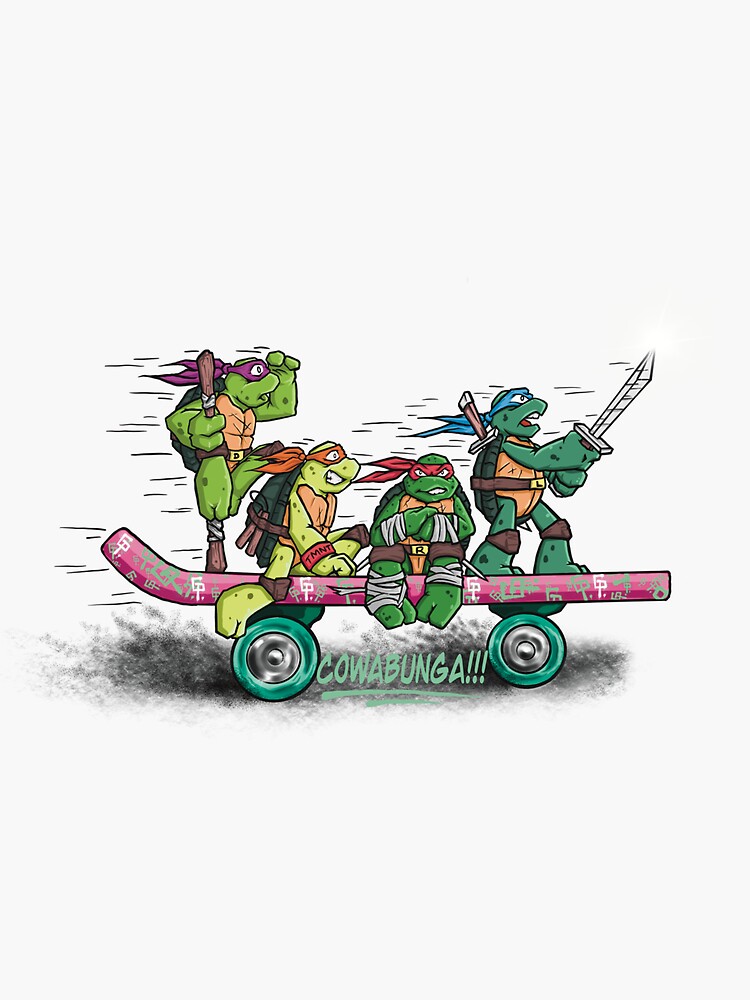 "Cowabunga " Sticker for Sale by Ceezavelli | Redbubble