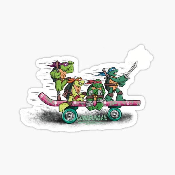 "Cowabunga " Sticker for Sale by Ceezavelli | Redbubble