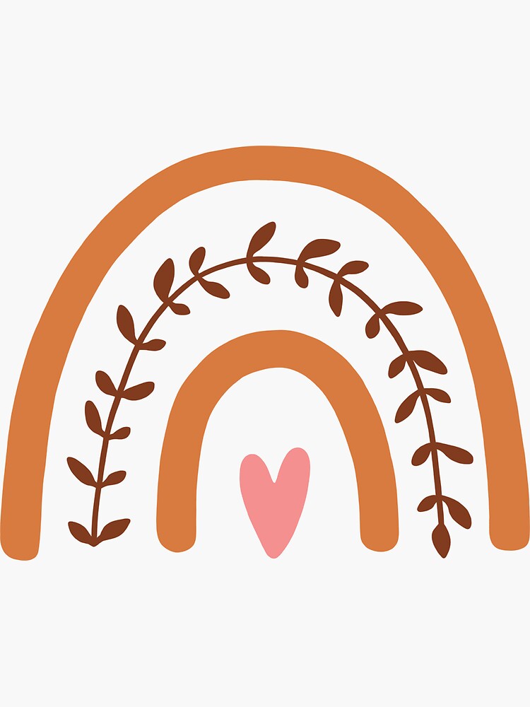 "Earthy Pastel Colors Boho Rainbow" Sticker for Sale by rainbowify ...