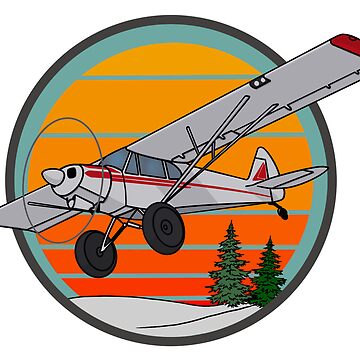 "Piper Super Cub Bush Plane " Sticker for Sale by RampRatGear | Redbubble