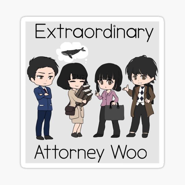 "Extraordinary Attorney Woo Chibi Art c" Sticker for Sale by ...
