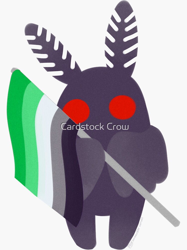 "Pride Moth - Aromantic" Sticker for Sale by CommanderCorvus | Redbubble