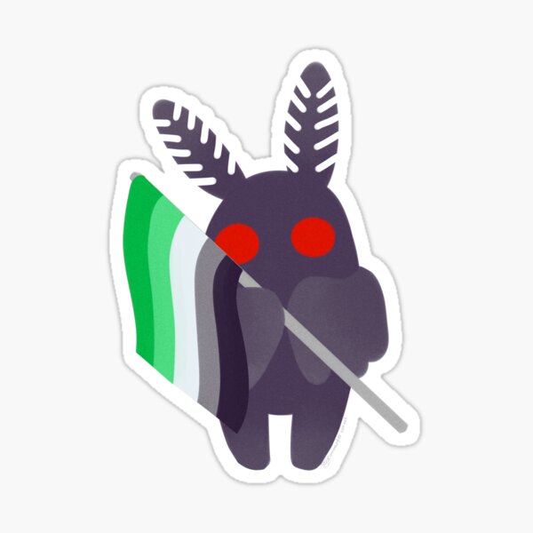 "Pride Moth - Aromantic" Sticker for Sale by CommanderCorvus | Redbubble