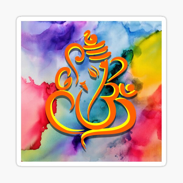 "Lord Ganesha With Colorful Background- Ganesh Chaturthi Devotional ...