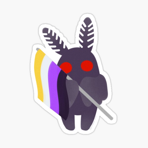 "Pride Moth - Nonbinary" Sticker for Sale by CommanderCorvus | Redbubble