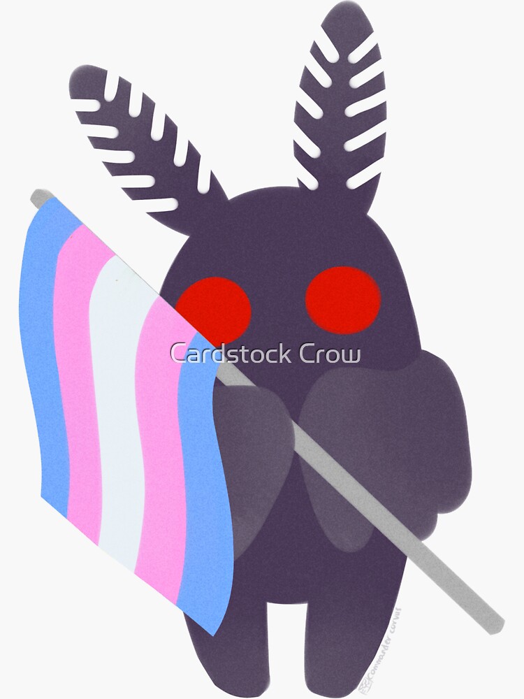 "Pride Moth - Trans" Sticker for Sale by CommanderCorvus | Redbubble