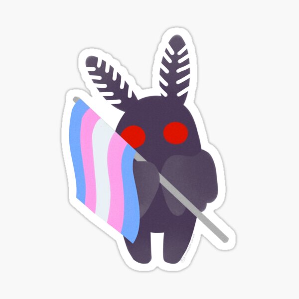 "Pride Moth - Trans" Sticker for Sale by CommanderCorvus | Redbubble