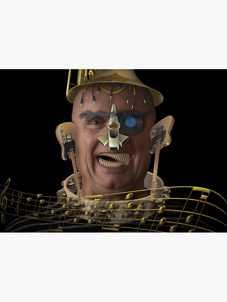 "Music Man" Sticker for Sale by BigRedCurlyGuy | Redbubble
