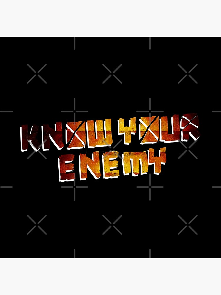 Póster «Conoce a tu enemigo - Logotipo» de Vince19Drums | Redbubble