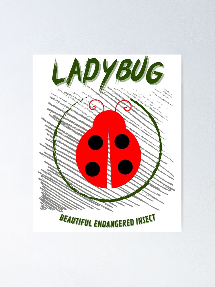 " Beautiful Ladybug" Poster for Sale by yassooarts | Redbubble