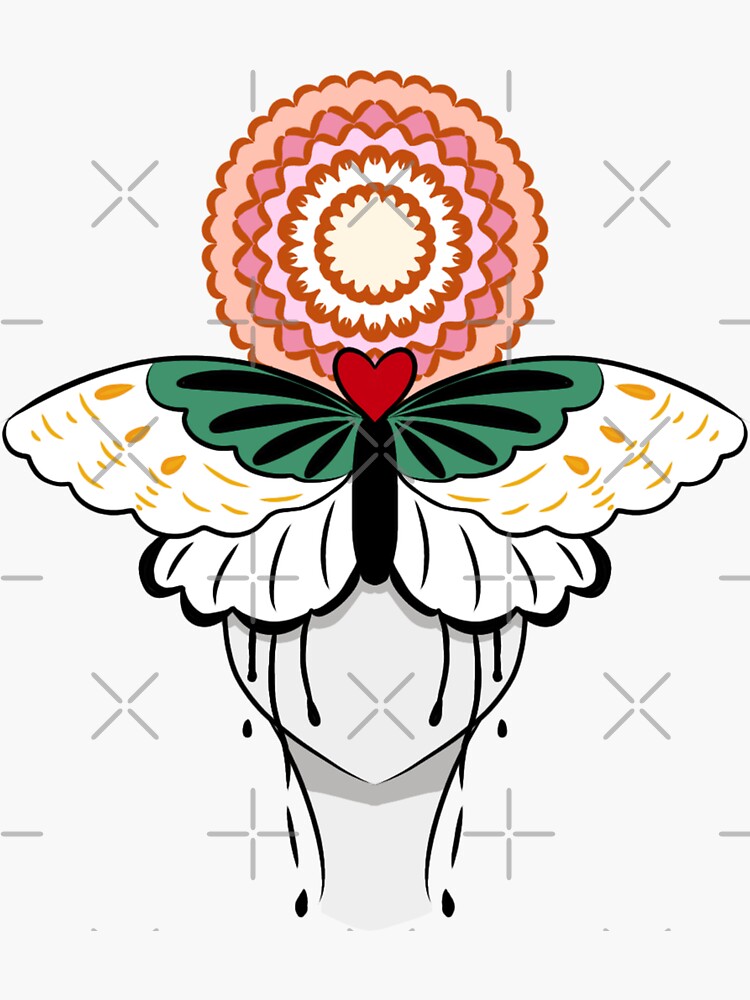 "White Crying Moth Person with Mandala (inspired and dedicated to ...