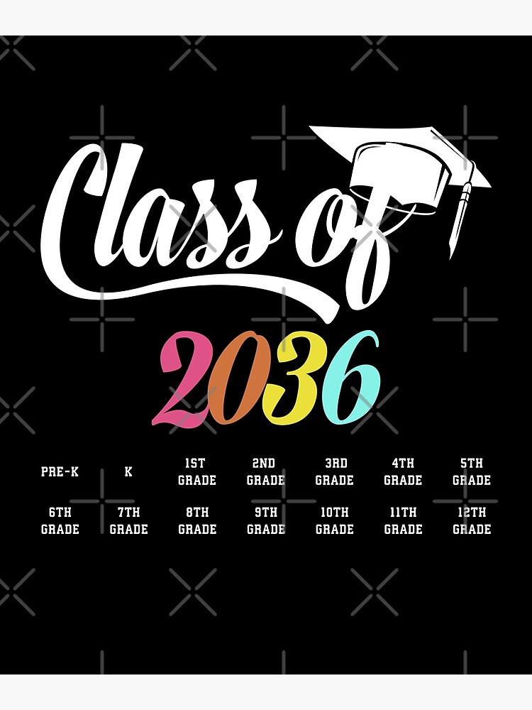 "Class Of 2036 Shirt Pre-K Graduate Preschool Graduation T-Shirt ...