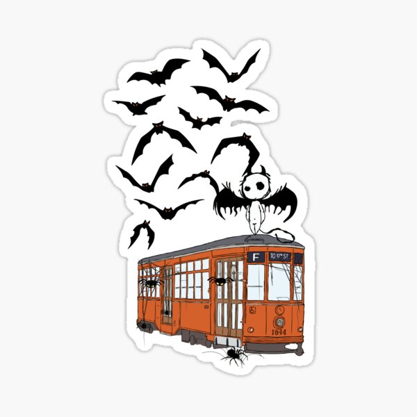 "Ghost tram" Sticker for Sale by de-signsforyou | Redbubble