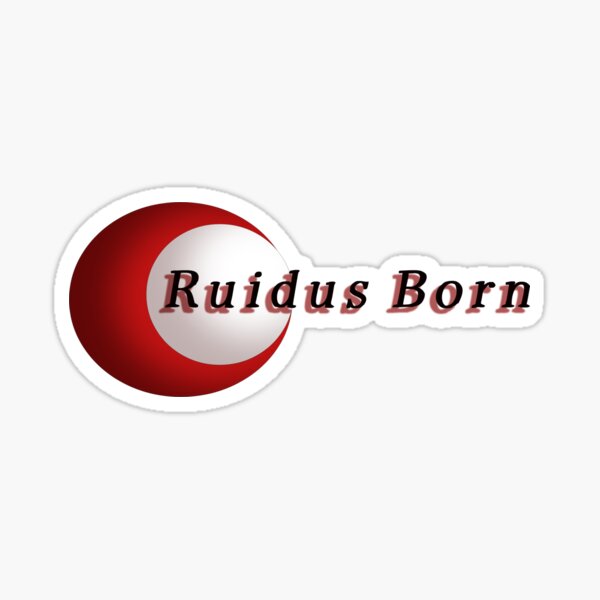 "Ruidus Born Red Moon Sticker" Sticker for Sale by Piloque | Redbubble