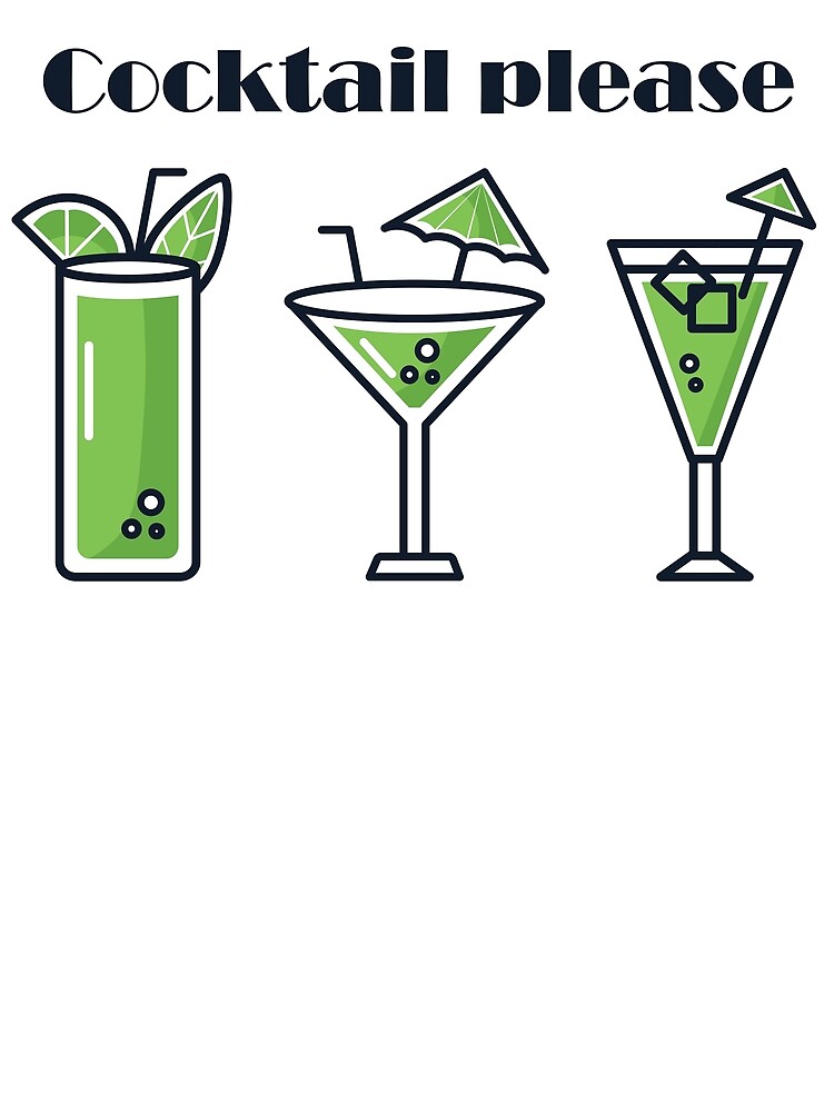 "Green Cocktail Please Design" Poster for Sale by BiCreative | Redbubble