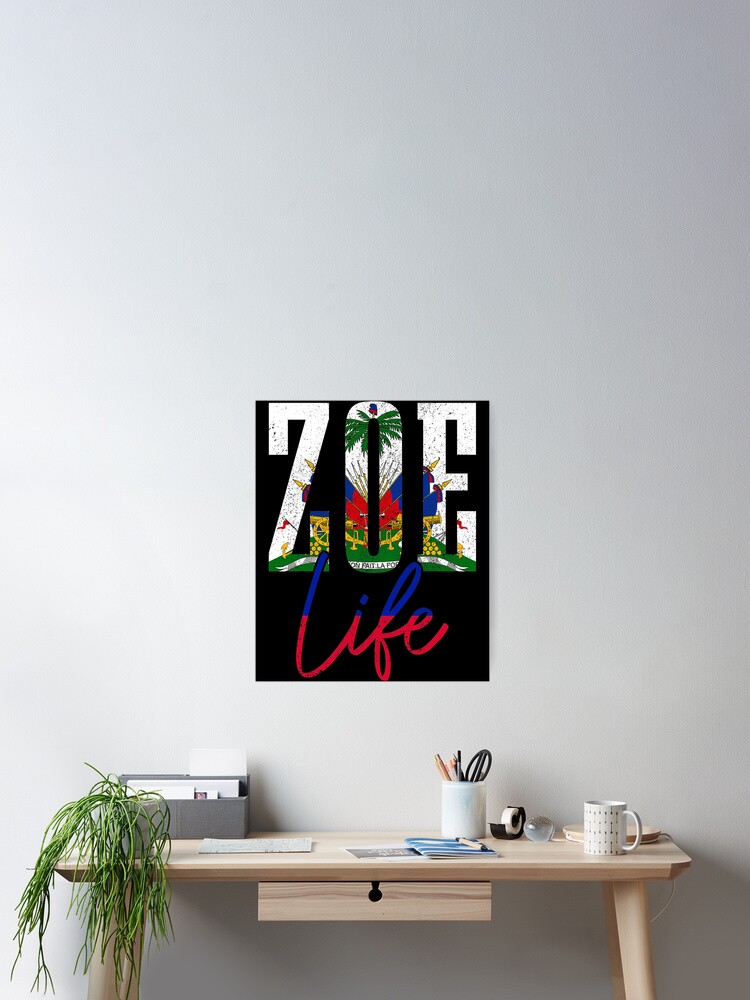 "Haiti Flag Zoe Haitian Life Pride Vintage Haiti" Poster for Sale by ...