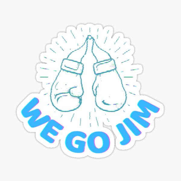 "We Go Jim Blue" Sticker for Sale by Petsmate | Redbubble