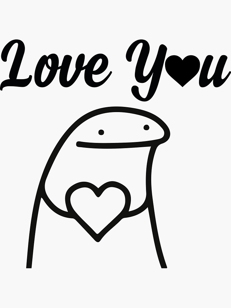 "Flork Meme love you" Sticker for Sale by Craftty | Redbubble