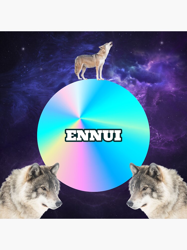 "Three Wolf Ennui" Sticker for Sale by stinkposting | Redbubble