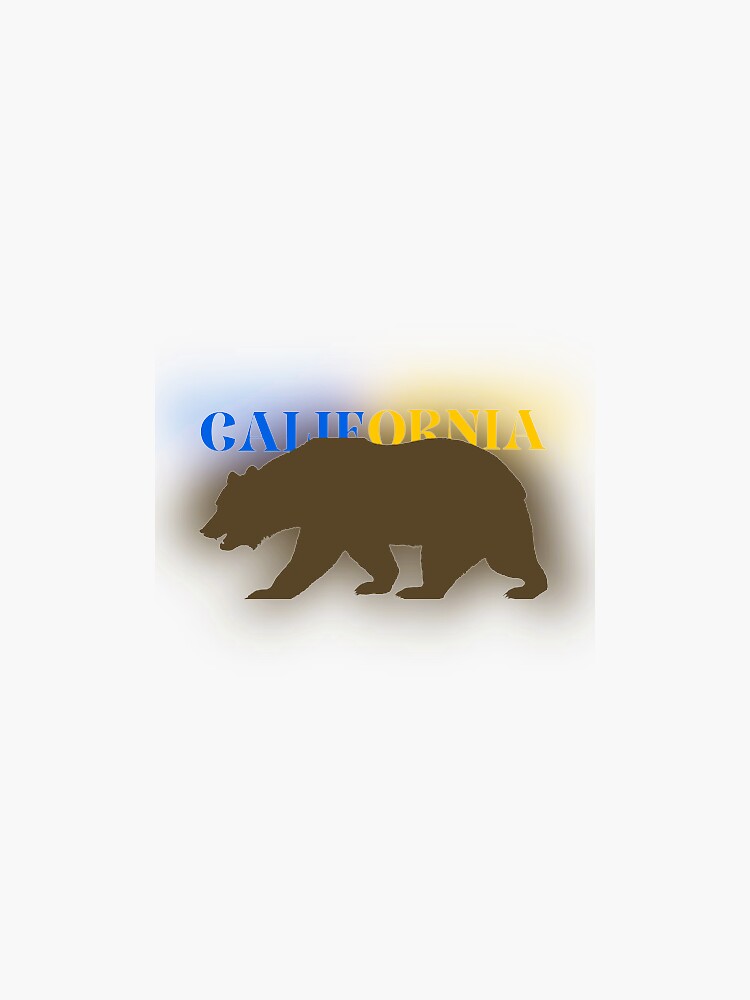 "CALIFORNIA BEAR " Sticker for Sale by bilabiba | Redbubble