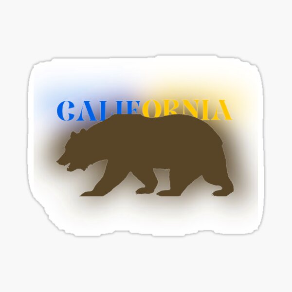 "CALIFORNIA BEAR " Sticker for Sale by bilabiba | Redbubble