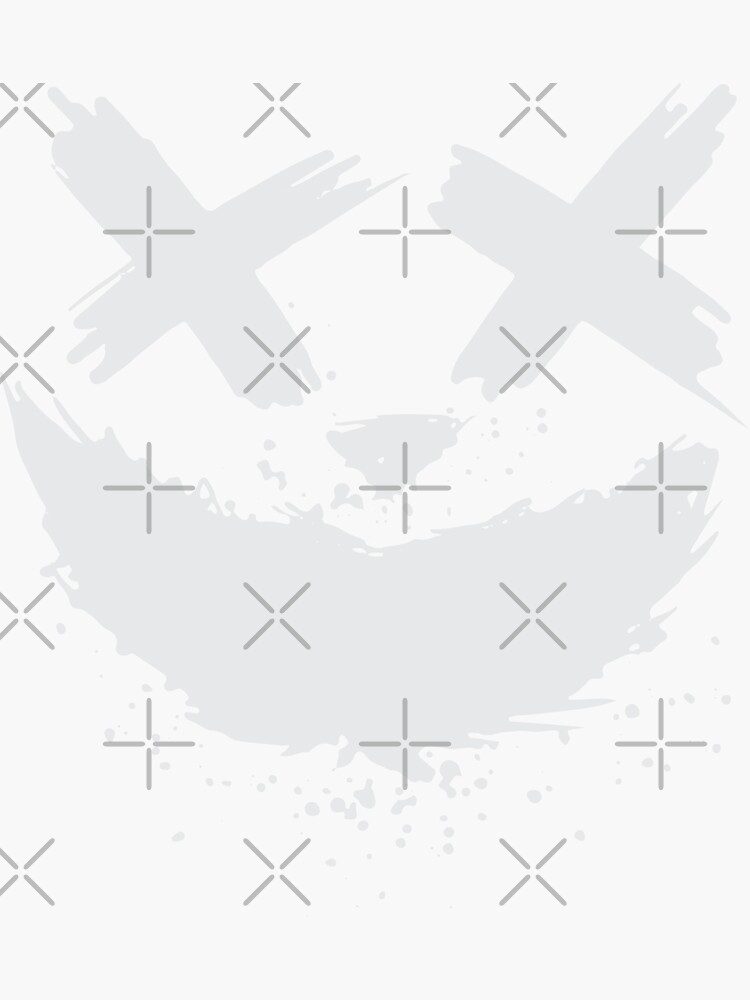 "Happy Halloween White Funny And Creepy Smiley Face" Sticker for Sale ...