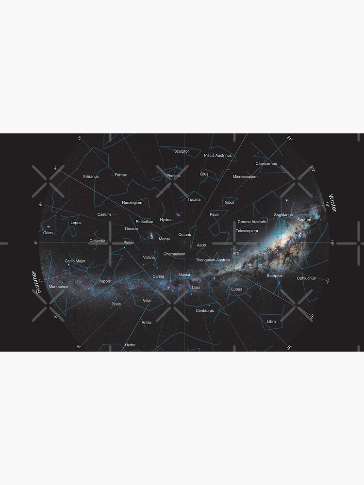 "Constellations Stars Map Chart Southern Hemisphere South pole with ...