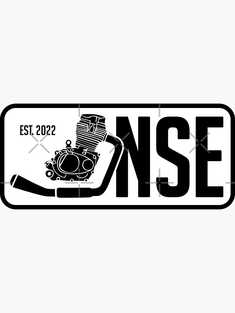 "NSE Black Logo" Sticker for Sale by NSE-Racing | Redbubble