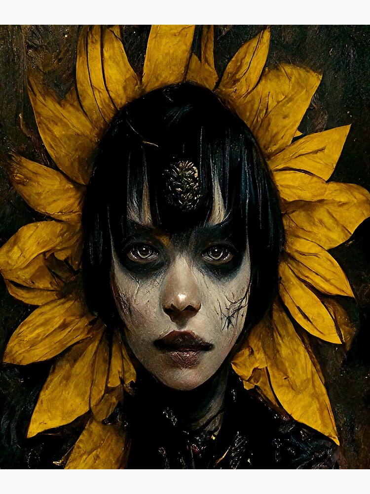 "Sunflower Goth Girl" Poster for Sale by GeekGasmMerch | Redbubble
