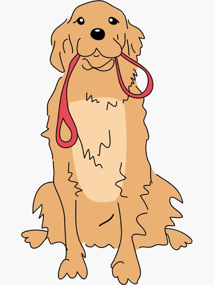 "Cute Dog Golden Retriever Lab VSCO Aesthetic Sticker" Sticker for Sale ...