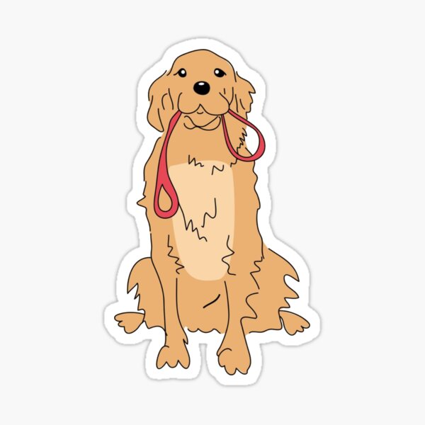 "Cute Dog Golden Retriever Lab VSCO Aesthetic Sticker" Sticker for Sale ...