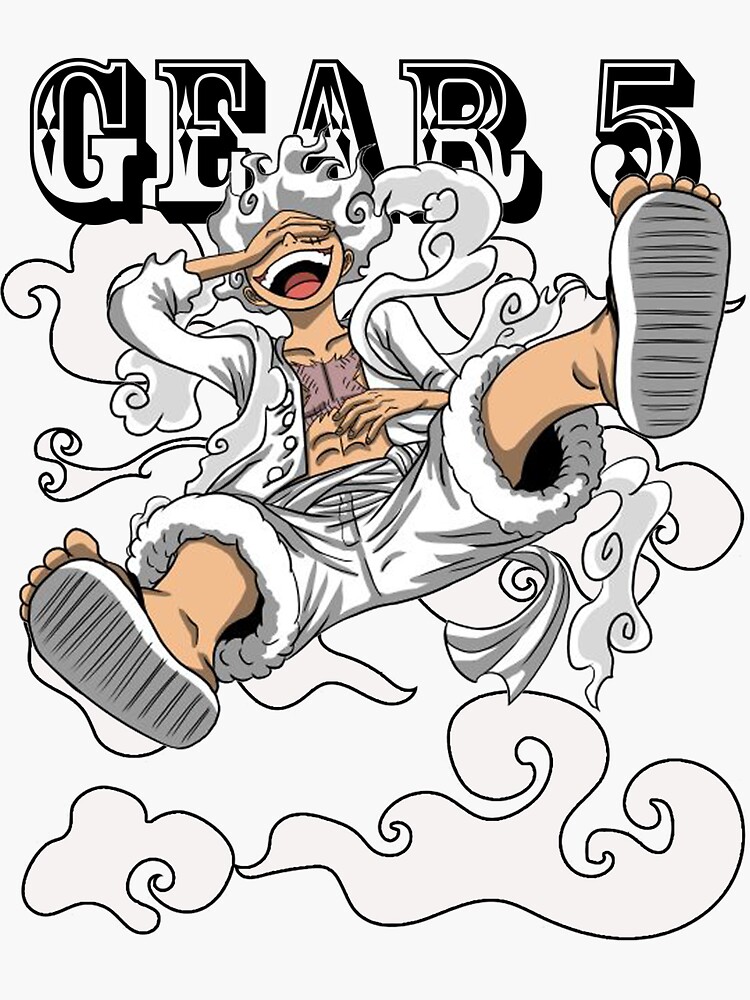 "Luffy Gear 5, One Piece Anime, Joy Boy" Sticker for Sale by CELB-Arts ...