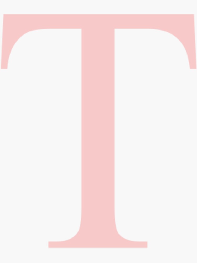 "tau- millennial pink greek letter" Sticker for Sale by hopefuldesigns ...