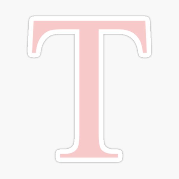 "tau- millennial pink greek letter" Sticker for Sale by hopefuldesigns ...