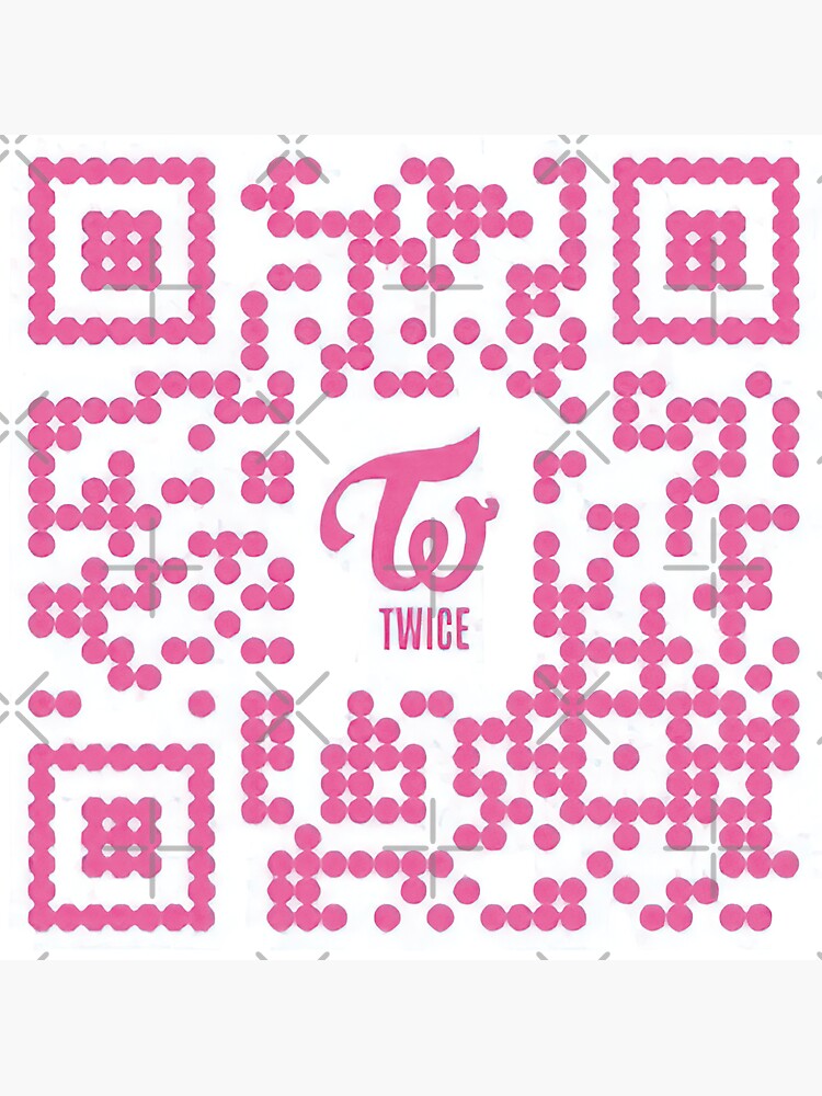 Pink Qr Code Twice Sticker For Sale By Detoo Redbubble