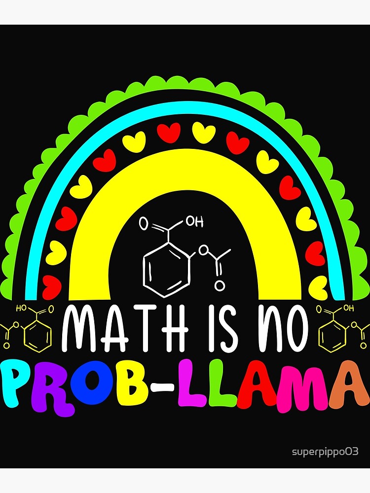 Math Is No Prob-Llama - Math Llama Teacher Premium Matte Vertical ...