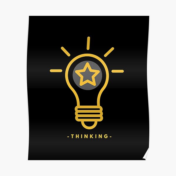 "Eureka effect aha moment ideas light bulb icon" Poster for Sale by ...