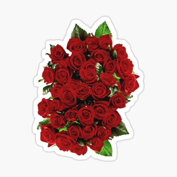 "Red Rose" Sticker for Sale by CuteMaster | Redbubble