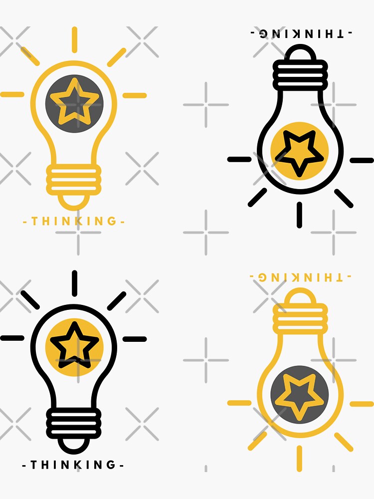 "Eureka effect aha moment ideas light bulb icon" Sticker for Sale by ...