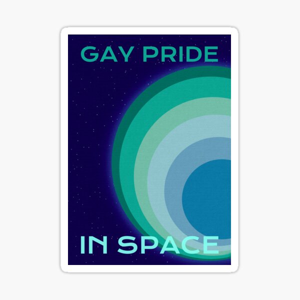 "Gay pride in space" Sticker for Sale by ICantFindMyFish | Redbubble